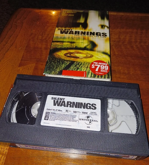 2003 VINTAGE SILENT Warnings Film VHS Bande EUC Stephen Baldwin Billy ...