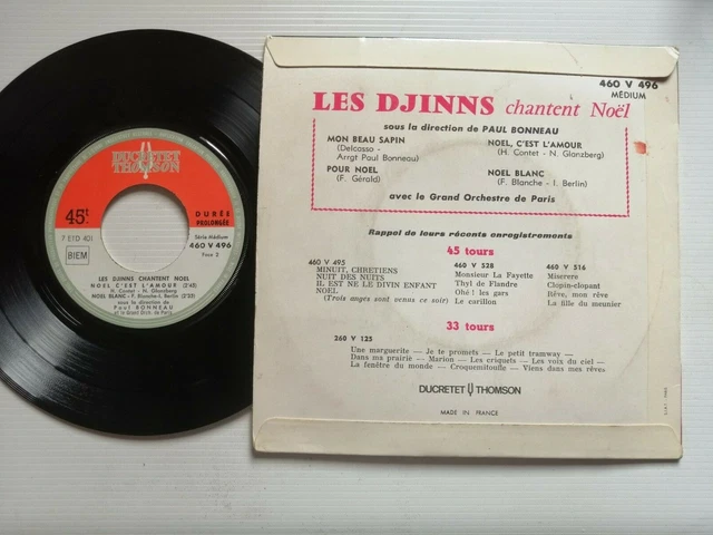 LES DJINNS CHANTENT NOEL - Mon Beau Sapin 7" EP DUCRETET-THOMSON 460 V ...