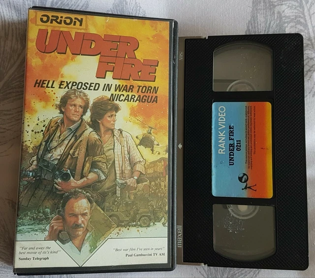 UNDER FIRE (VHS) 1983 - Gene Hackman + Nick Nolte + Ed Harris + Joanna ...
