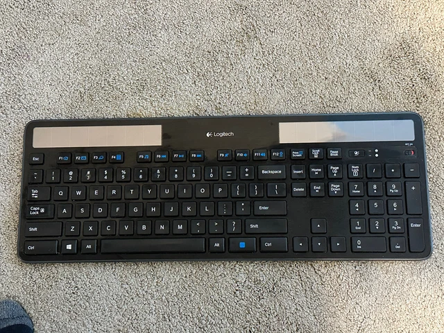 LOGITECH K750 WIRELESS Solar Keyboard Black/Slim Profile/ No Dongle Pre ...