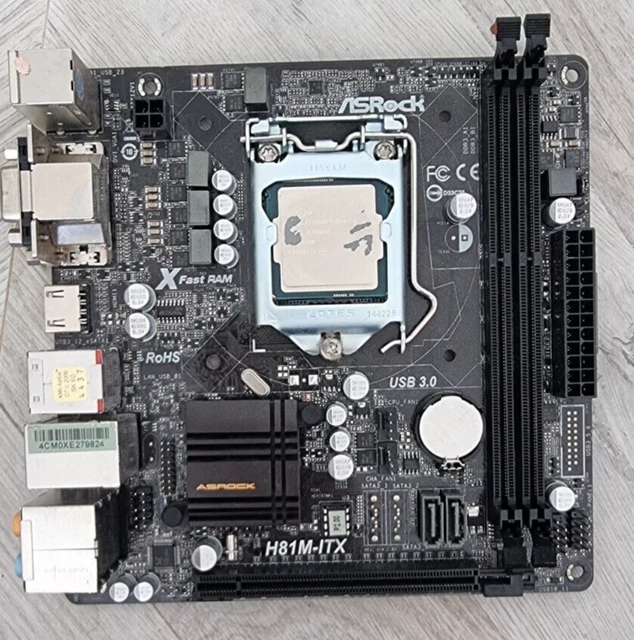 Asrock H81m Itx Intel H81 Lga1150 Mini Itx Pcie Sata £29 99 Picclick Uk