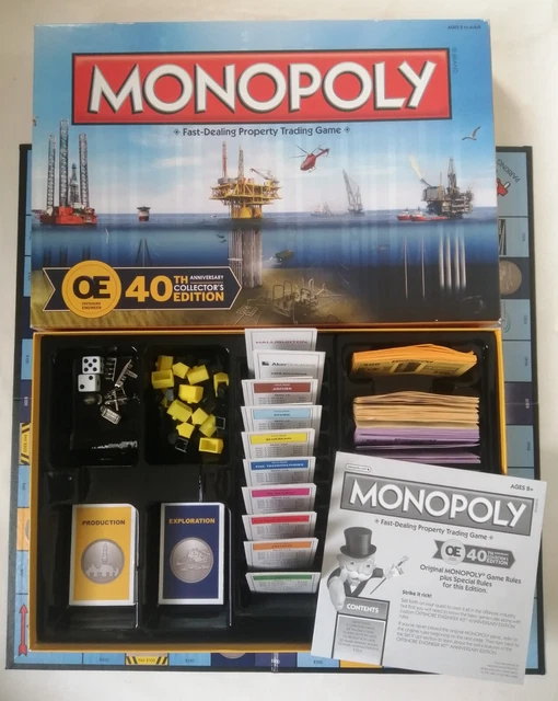 100% COMPLETE &MONOPOLY& Offshore Engineer 40Th Anniversary Collector's ...