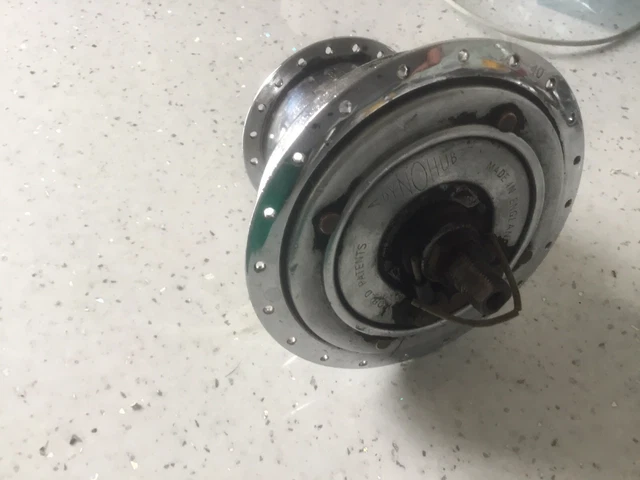 1960-70 ? 3 speed Sturmey Archer Rear Dynohub Bike Hub For parts Need ...