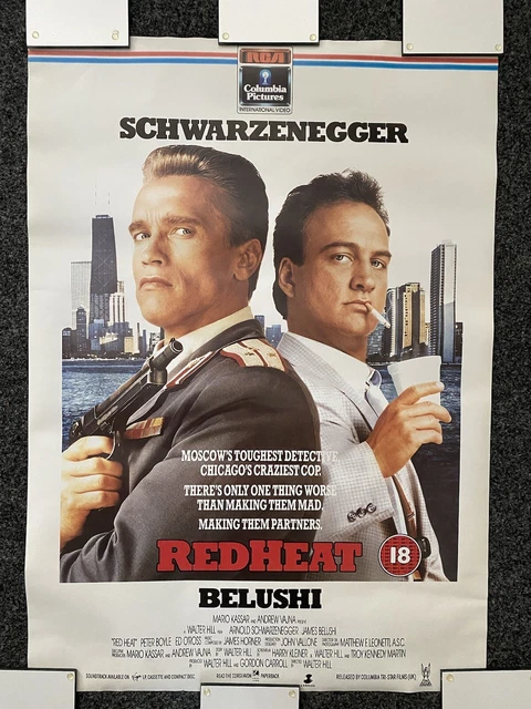 RED HEAT ORIGINAL Video Shop Movie Poster. Retro 80s. Schwarzenegger ...