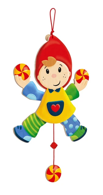 SELECTA EBONY JUMPING Jack Dwarf Baby Toy Toys Toddlers Game Wooden Toy ...