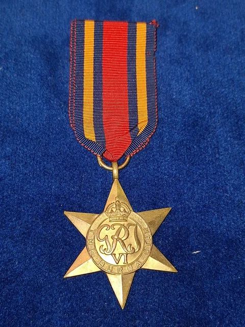 WW2 BRITISH BURMA Star Medal Full Size With Ribbon Original £15.99 ...