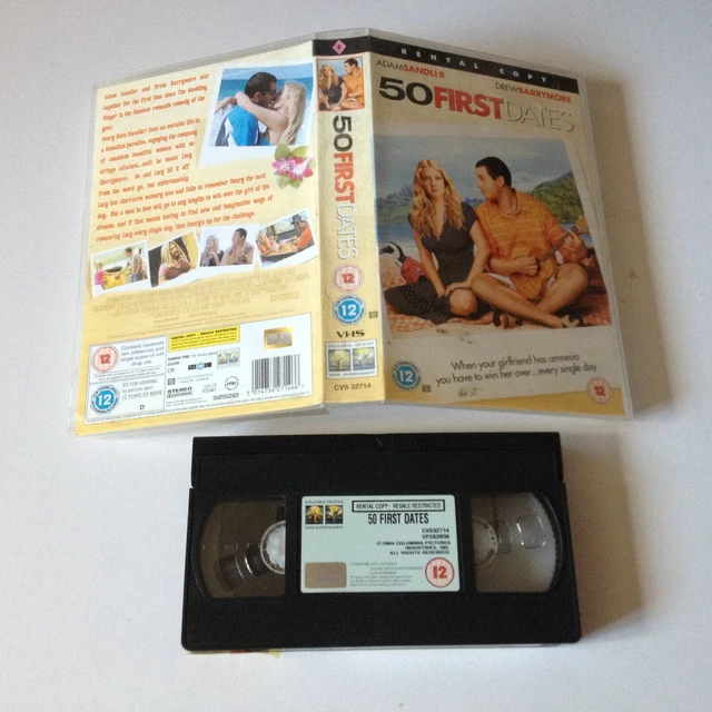 50 FIRST DATES VHS video cassette UK Ex-Rental BIG BOX £3.50 - PicClick UK