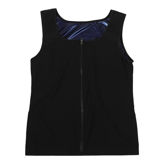 SAUNA SWEAT VEST Men'S Waist Trainer Sauna Suit Shirt Workout Tank Top ...