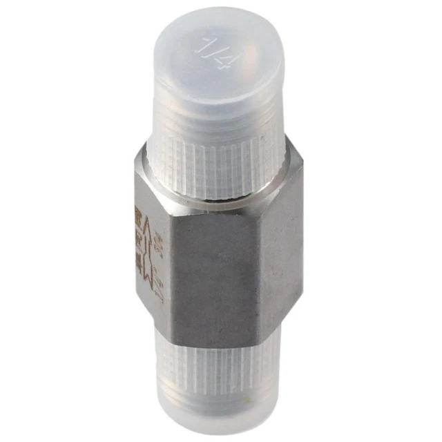 SILVER ONE-WAY VALVE 1/4 Inch NPT Non-Return Valve Check Valve Oil ...