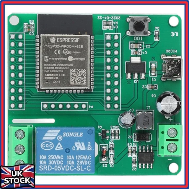 ESP32 ESP32-WROOM DEVELOPMENT Board 1/2/8 Channel ESP32 WIFI BT BLE Relay Module £9.99 - PicClick UK