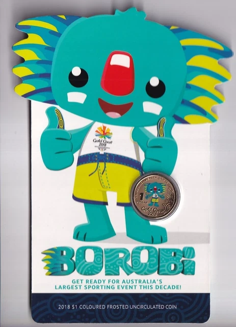 AUSTRALIAN: 2018 $1 Gold Coast Xxi Commonwealth Games Borobi Frosted ...