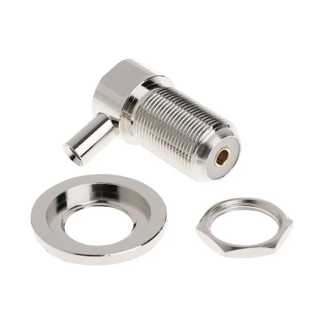 SO239 UHF FEMALE Right Angle RF Connector For RG58 RG142 LMR195 Coaxial ...