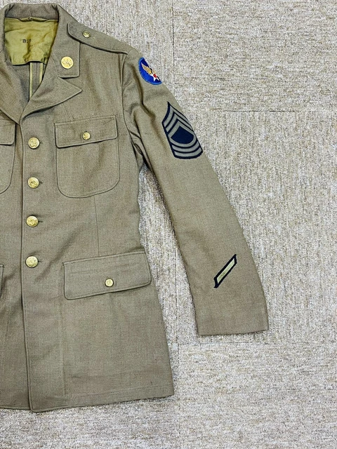 VINTAGE WW2 US 1ST Air Force Officers Uniform Jacket Master Sergeant ...
