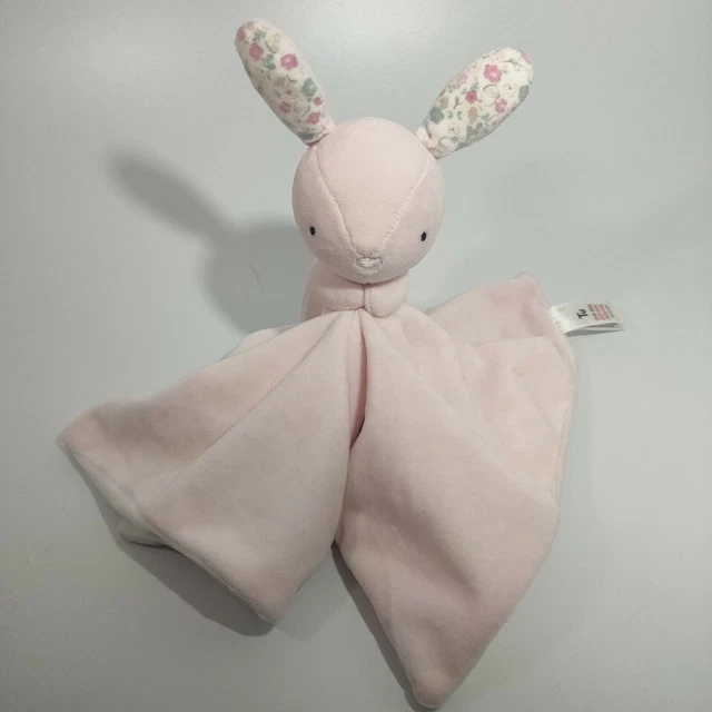 SAINSBURYS TU BUNNY Comforter Pink Rabbit Flower Floral Print Ears Baby ...