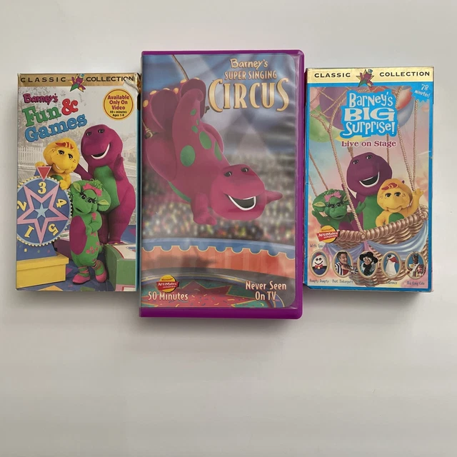Barney Friends Vhs Lot Exercise Circus Big Surprise E - vrogue.co