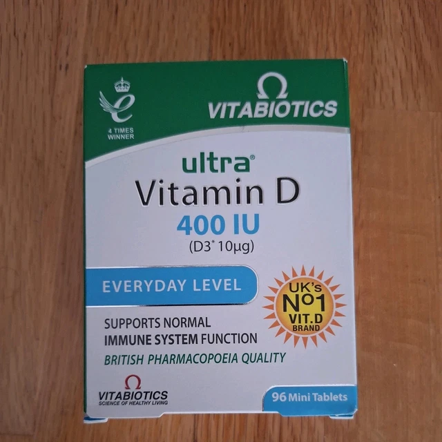 VITABIOTICS ULTRA VITAMIN D 400IU Tablet - 96 Count £3.26 - PicClick UK