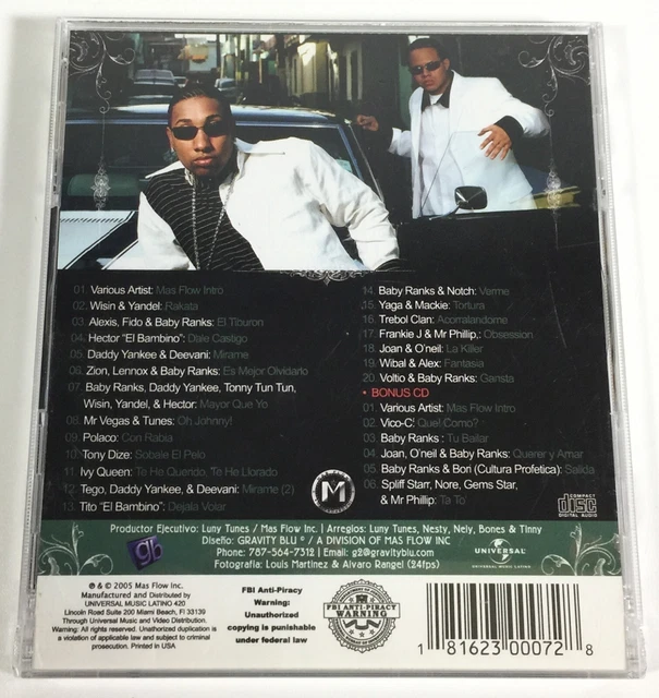 LUNY TUNES & Baby Ranks - Mas Flow 2 - 2 Disc CD Music Album - 2005 $39 ...