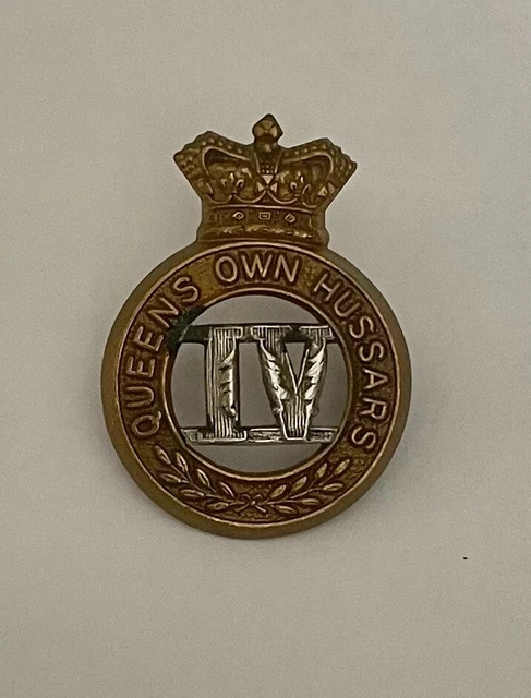 THE 4TH HUSSARS (Q.V.C.) Cavalry British military cap badge £4.95 ...