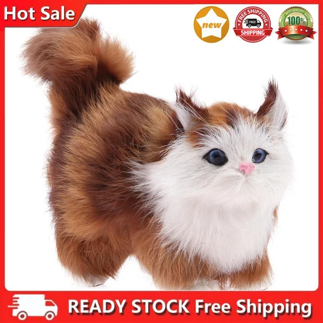 PLUSH ARTIFICIAL CAT DIY Crafts Cat Craft Decor Lightweight for Home ...