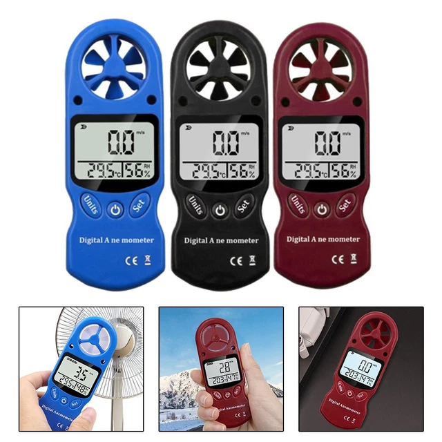 PROFESSIONAL HANDHELD ANEMOMETER with Temperature and Humidity ...