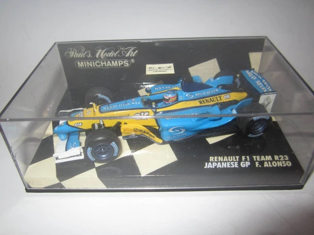 PMA MINICHAMPS 1/43 Renault R23 Japan GP #8 Fernando Alonso Mild Seven ...