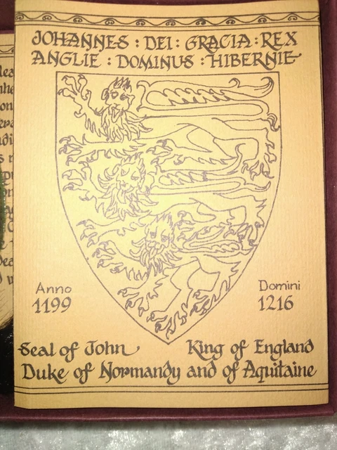 REPLICA ROYAL SEAL Of John King Of England 1199-1216 ~ Boxed £10.00 ...