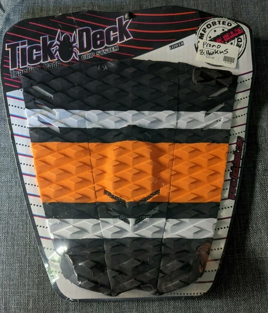 TICK DECK TRACTION Pads Grip System Surfboard Traction System Black ...