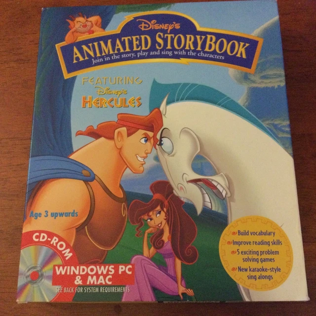 DISNEY’S ANIMATED STORYBOOK Hercules (PC CD-ROM) Big Box £29.99 ...