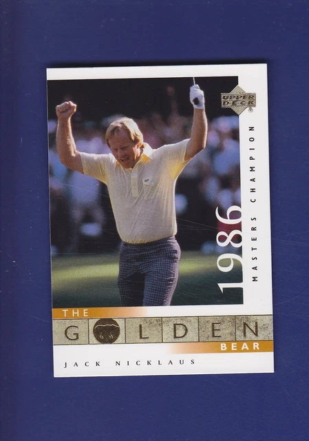 JACK NICKLAUS HOF 2001 Upper Deck Golf The Golden Bear #123 (MINT) 1986 Masters $2.99 - PicClick CA