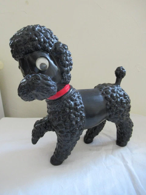 PUDEL-PLASTIK-HUND MIT WACKELAUGEN-ORIGINAL DDR Spielzeug EUR 39,99 ...