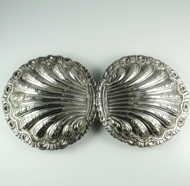 HUGE VICTORIAN APHRODITE Statement Antique Sterling Silver Buckle Clam ...