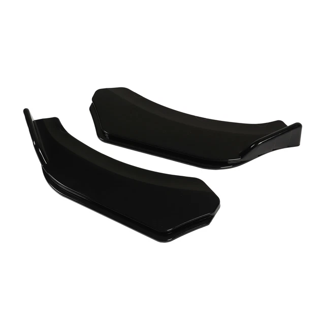 (GLOSSY BLACK)BUMPER LIP Body Kit Front Bumper Spoiler Anti Collision ...