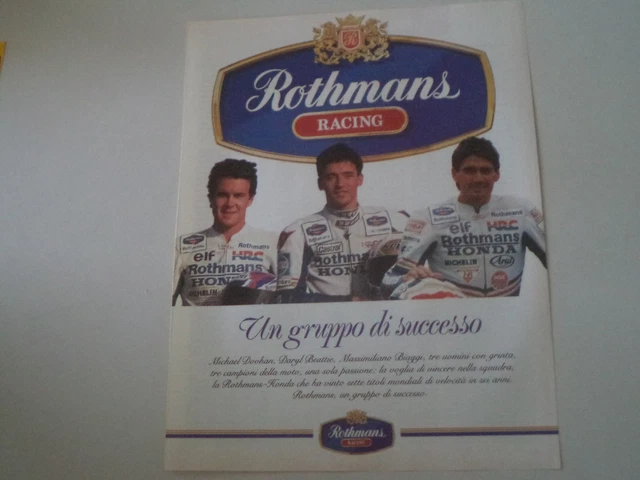 ADVERTISING PUBBLICITÀ 1993 ROTHMANS RACING MICK DOOHAN/DARYL BEATTIE ...