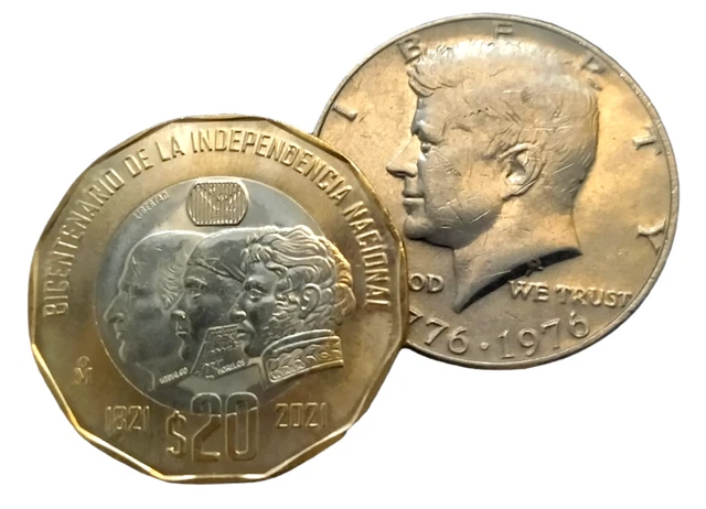 $20 PESOS BICENTENARIO de la Independencia de Mexico 1821- 2021 y ...