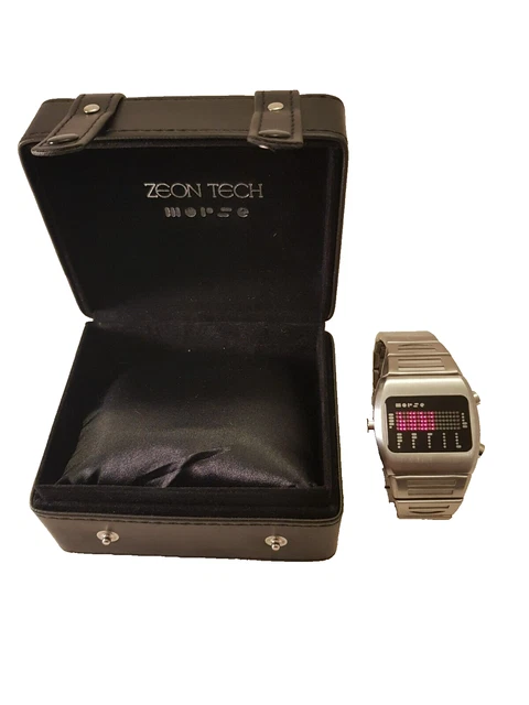 ZEON TECH MORSE CODE LED Mens Watch. ZT0025 IC MADE IN JAPAN, working ...