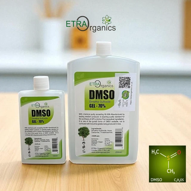 DMSO DIMETHYL SULFOXIDE 70% GEL by Etra Organics 250ml £15.99 - PicClick UK