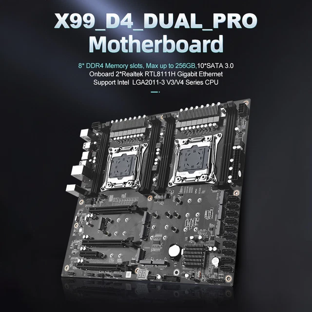 X99 DUAL-CHANNEL MOTHERBOARD support 8*DDR4 USB3.2,SATA3.0 NVME WIFI ...