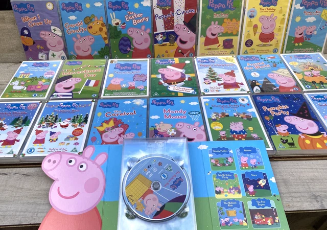 27 PEPPA PIG DVDs Princess Sir George Fire Engine Christmas Stars 32hrs ...