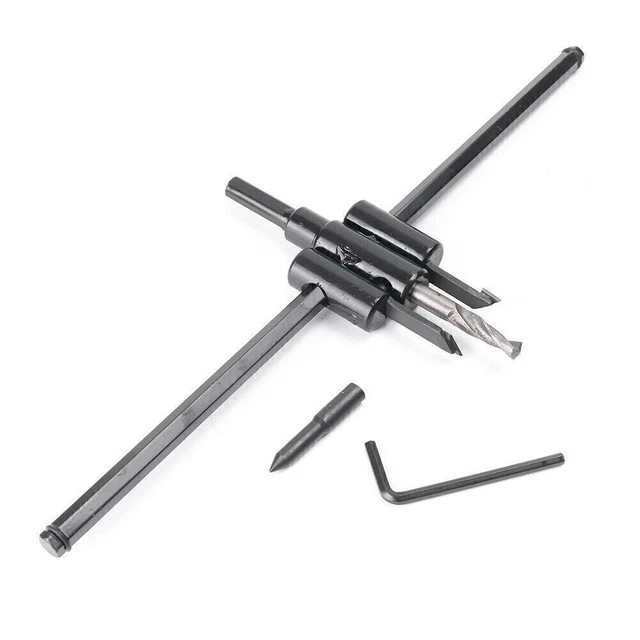 30-300MM ADJUSTABLE METAL Wood Circle Cutter Kit Hole Saw Drill Bit ...