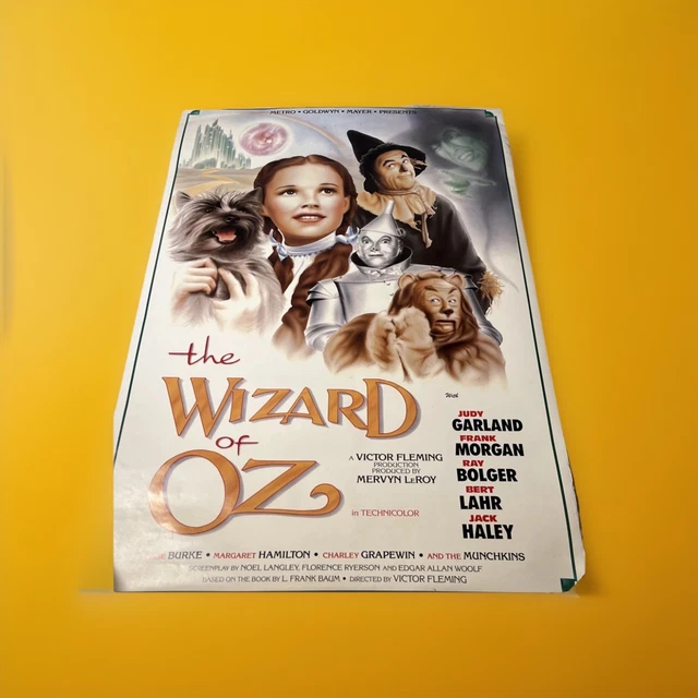 VINTAGE 80S THE WIZARD OF OZ original Movie Poster Lithographed In ...