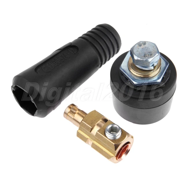 TIG WELDING CABLE Connector-Plug + Socket for 400-500A 2/0-4/0 70-95mm ...