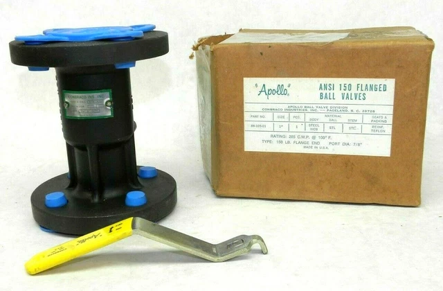 NEU CONBRACO APOLLO 1" Ansi 150 Geflanscht Kugelventil Wcb Rtfe Cs ...