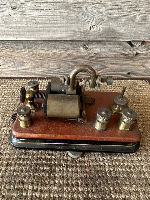 VINTAGE MANHATTAN ELECTRIC Company Telegraph Sounder Morse Code Device ...