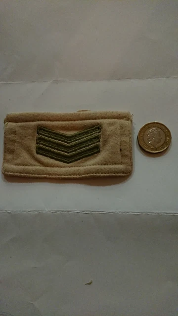 BRITISH ARMY DESERT/SAND Sergeant Rank Stripes / Chevrons Patch £5.00 ...