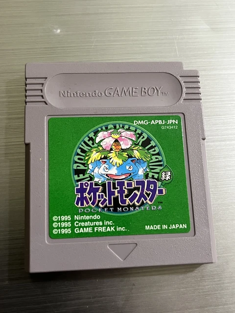 POCKET MONSTERS GREEN Pokemon Nintendo Game Boy 1996 Japanese - Tested ...