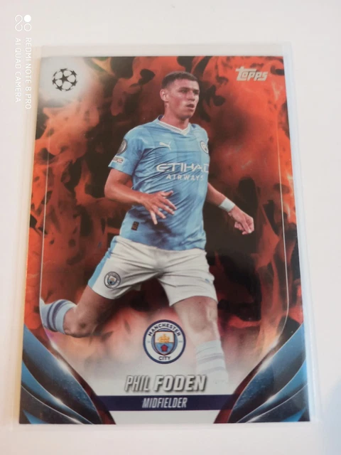 TOPPS UEFA CLUB Competition 2023/24 Phil Foden Inferno parallèle rouge ... TOPPS UEFA CLUB Competition 2023/24 Phil Foden Inferno parallèle rouge ...
