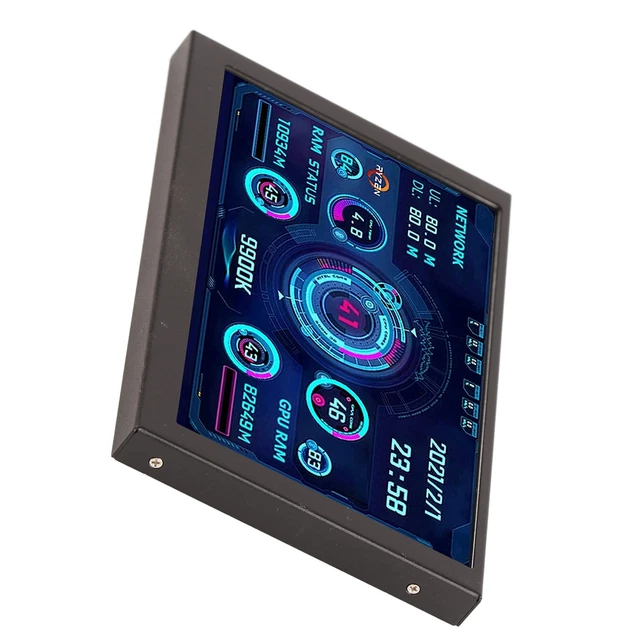 MINI ITX PC Case Monitor PC CPU Data Monitor Energy Saving For Home £77 ...