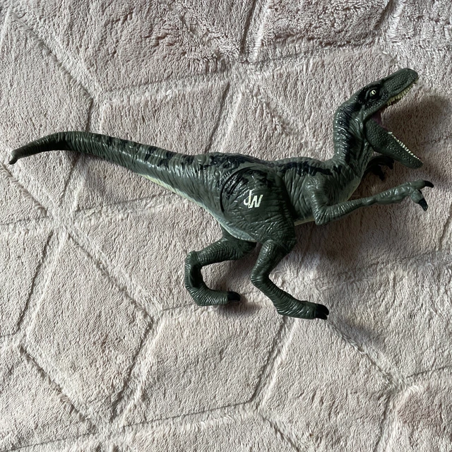 JURASSIC WORLD JW Hasbro Velociraptor Action Figure 2015 Blue Dinosaur ...