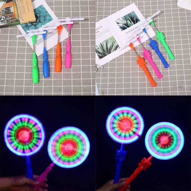 NOVELTY PLASTIC LED Glowing Spin Wand Festival Gifts Supplies for Kids ...