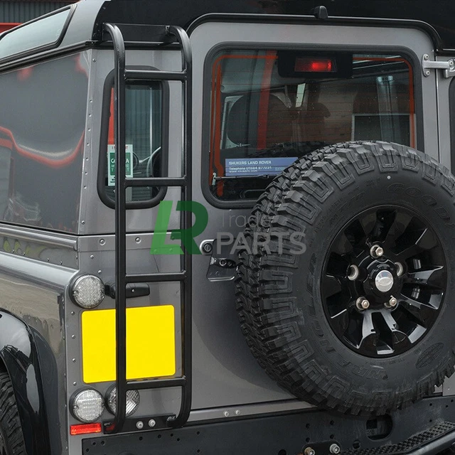 LAND ROVER DEFENDER 90 & 110 New Rear Aluminium Access Ladder Black ...